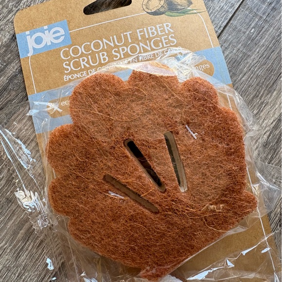 Joie | Other | Coconut Fiber Scrubber Set Brown With Set Of 3 Wash Bags ...